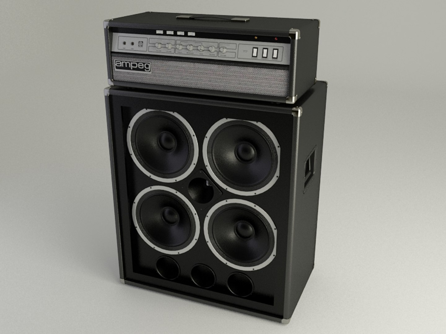 3d Model Classic Bass Guitar Amp