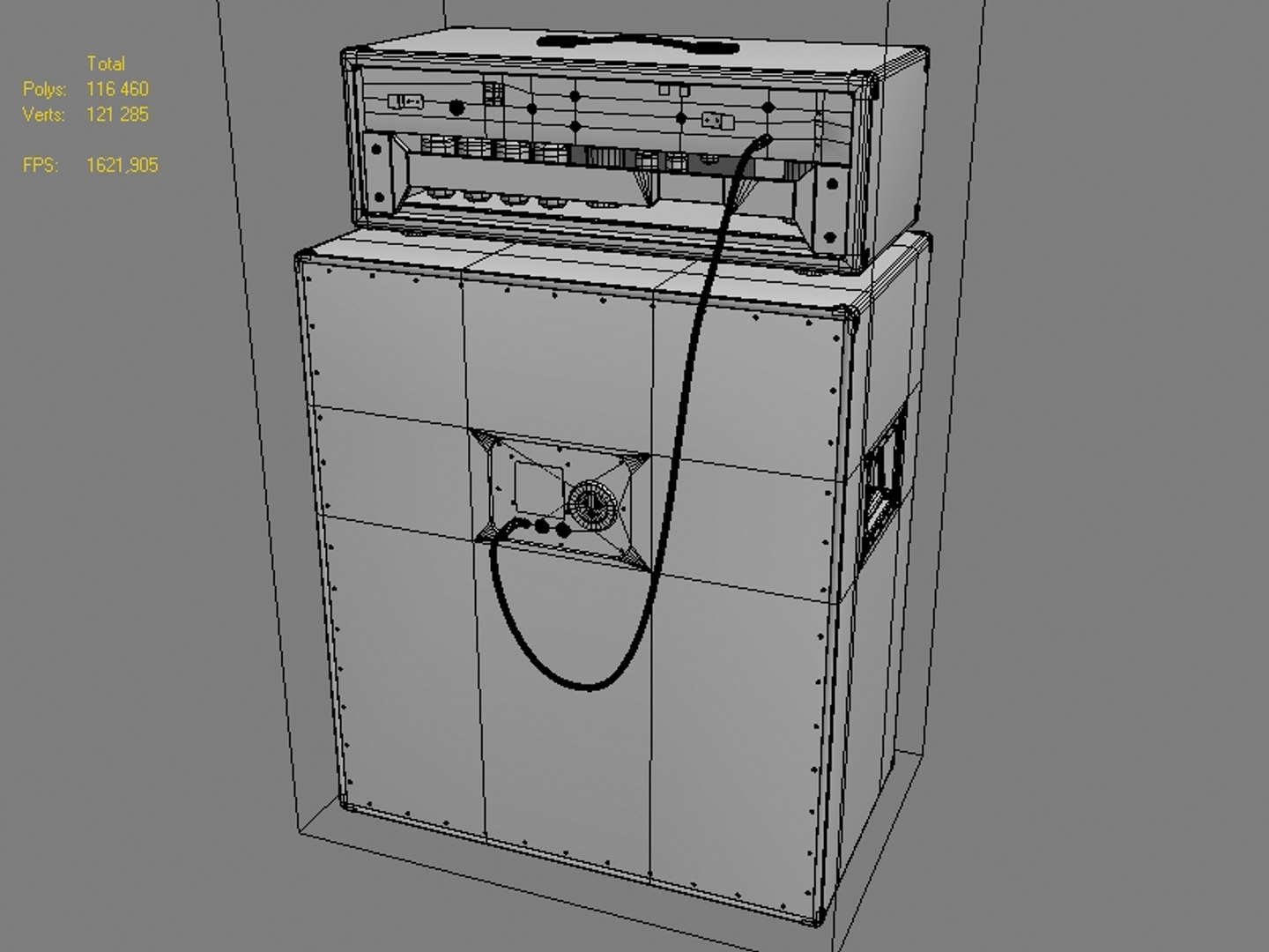 3d Model Classic Bass Guitar Amp