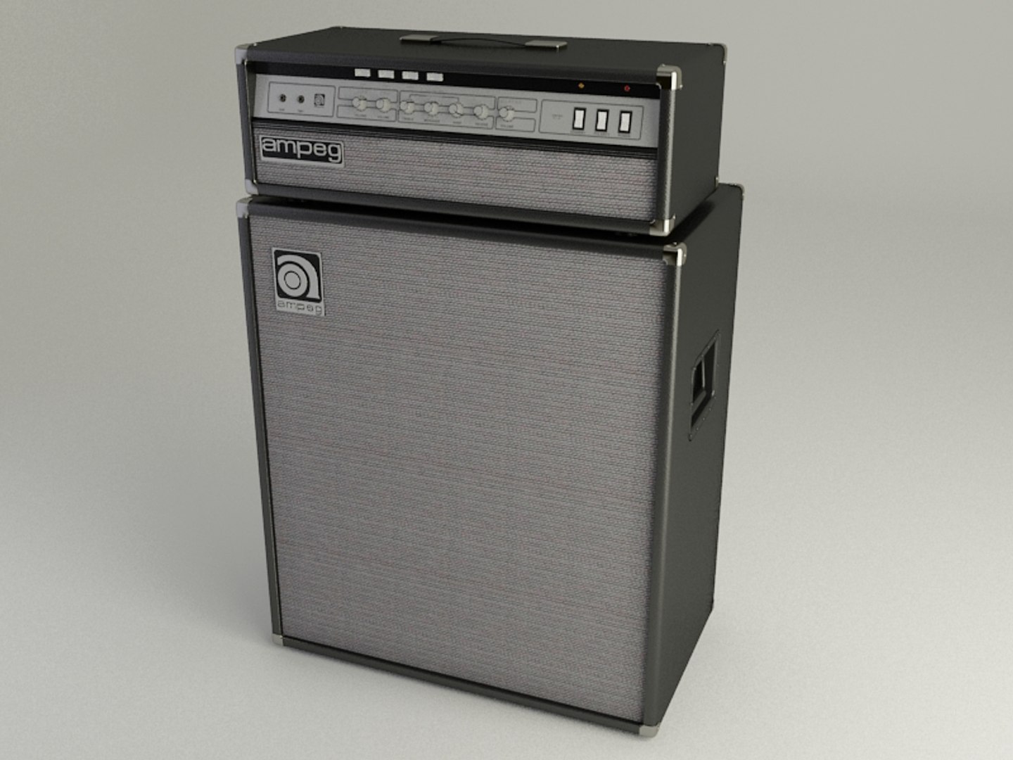 3d Model Classic Bass Guitar Amp
