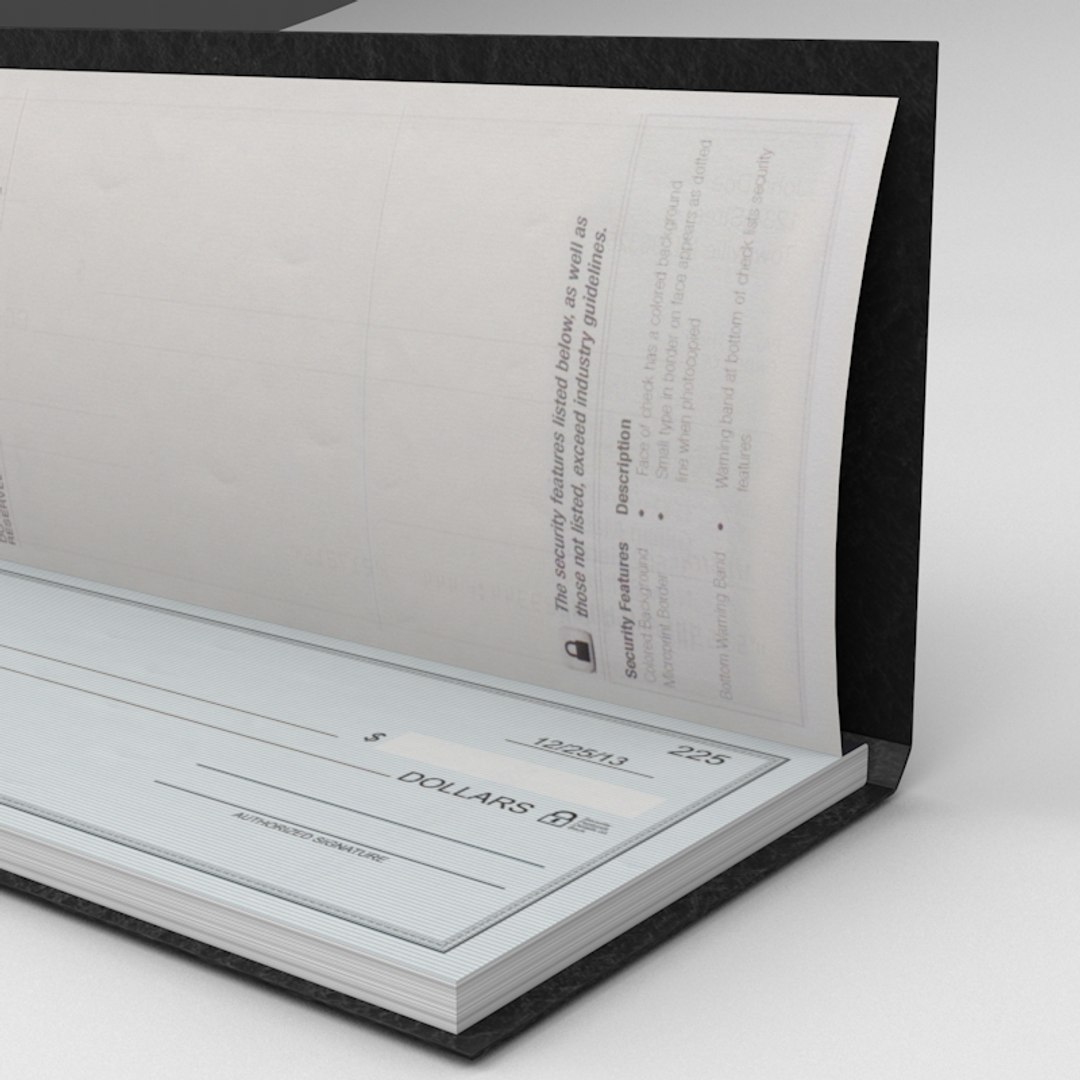 Check Book 3d Model