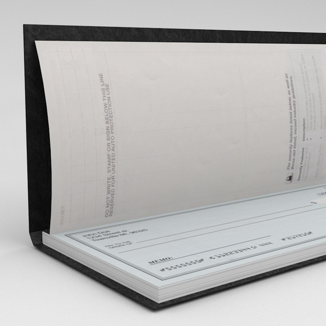 Check Book 3d Model