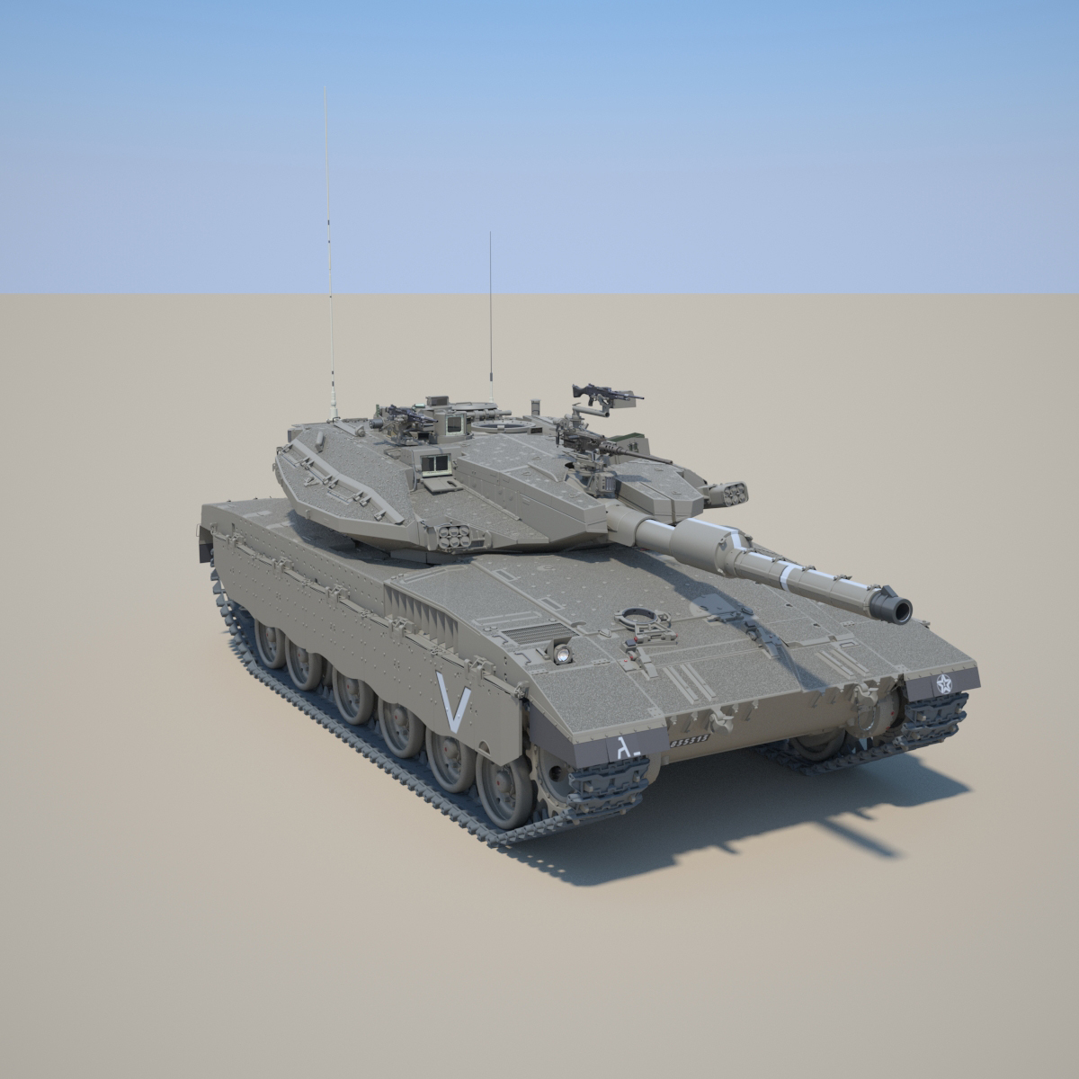 3d idf battle tank merkava