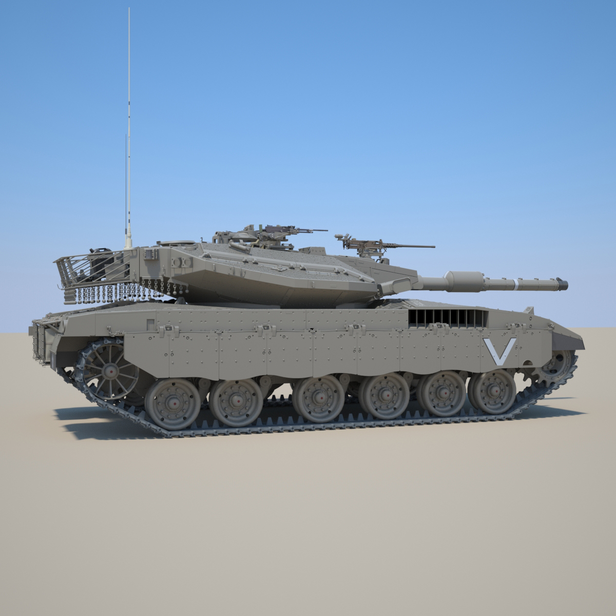 3d idf battle tank merkava