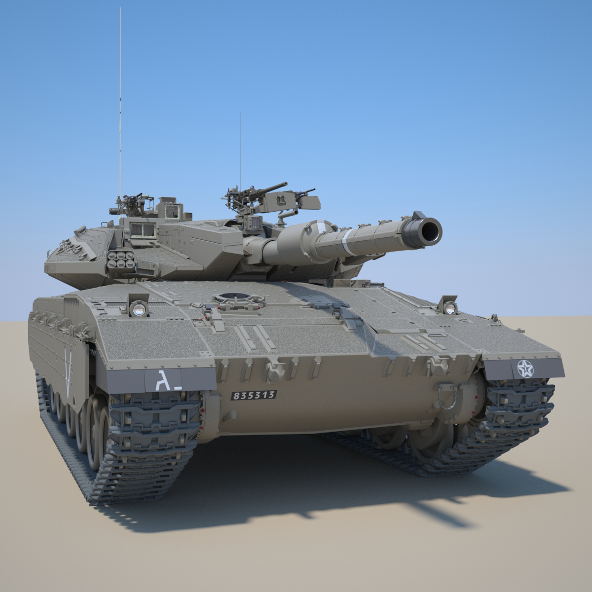 3d idf battle tank merkava