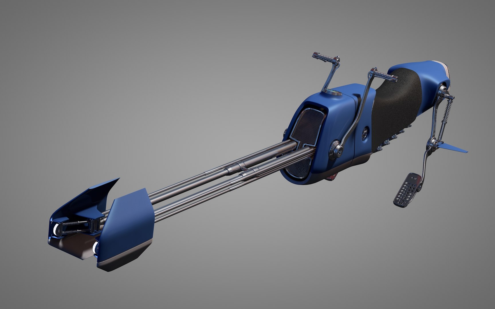 3d model science fiction bike motorcycle