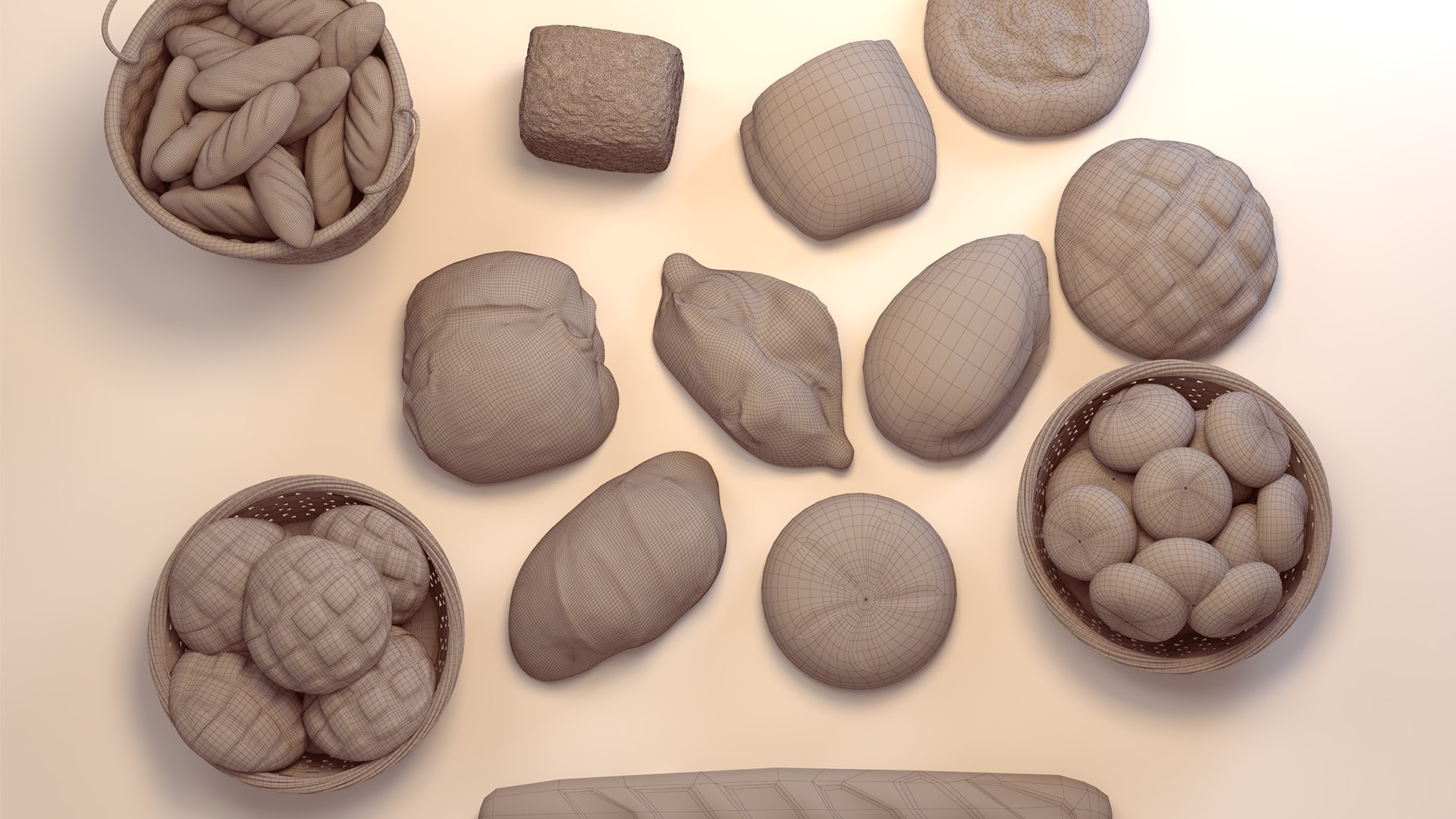 3D Bread Model - TurboSquid 2001193