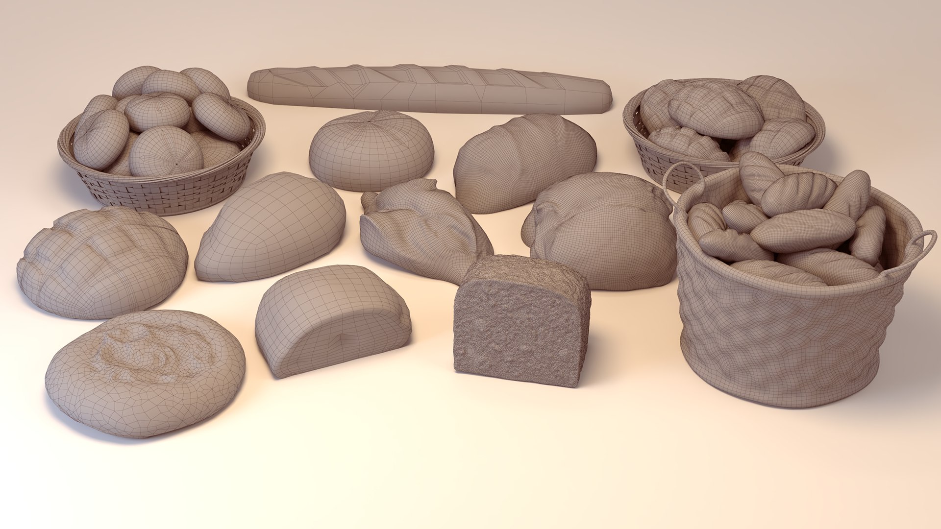 3D Bread Model - TurboSquid 2001193