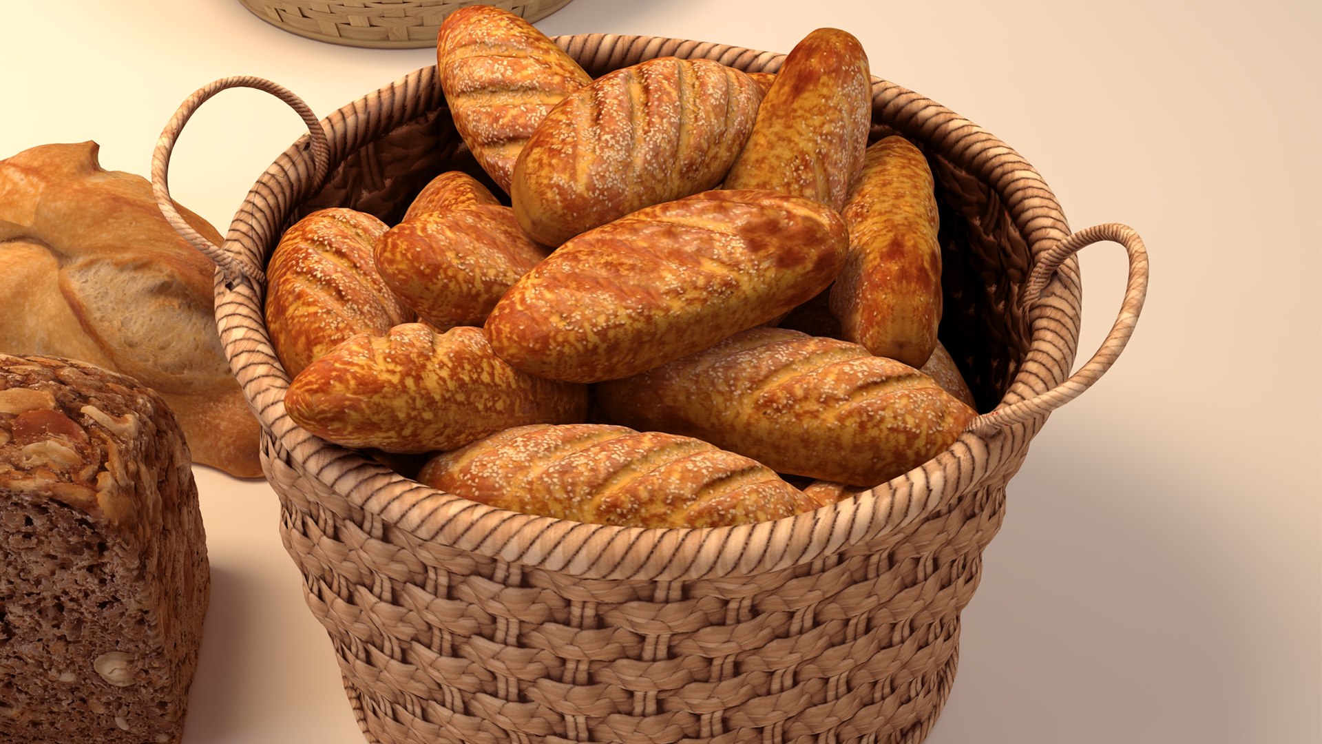 3D Bread Model - TurboSquid 2001193