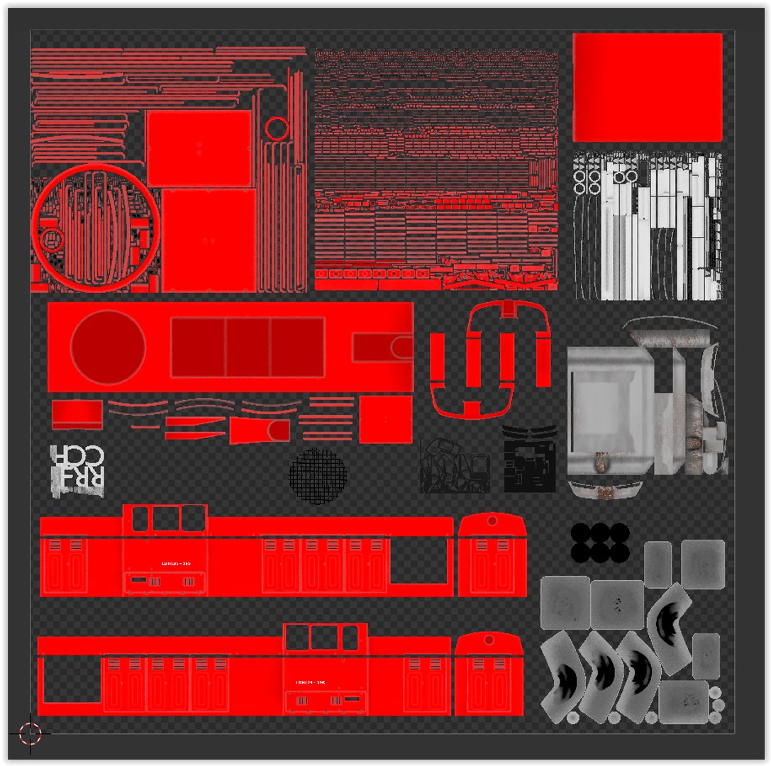 Locomotive Red PBR Textures 3D Model - TurboSquid 2029206