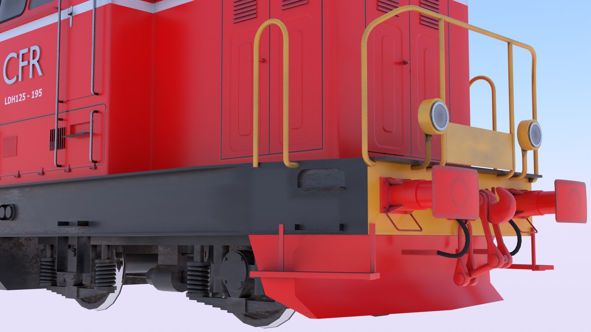 Locomotive Red PBR Textures 3D Model - TurboSquid 2029206