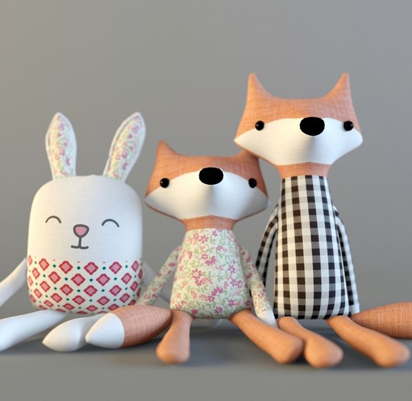 3d children bed linen model