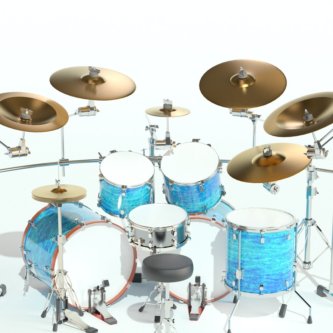 Drum Set 3D Model - TurboSquid 1436759
