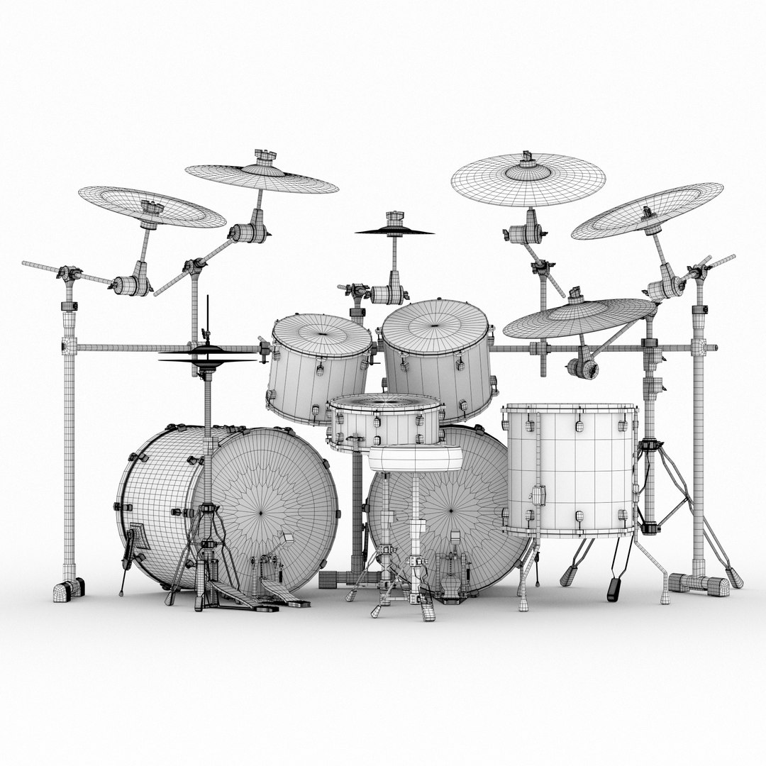 Drum set 3D model - TurboSquid 1436759