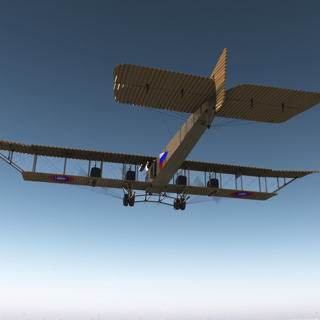 3d model wwi heavy bomber aircraft