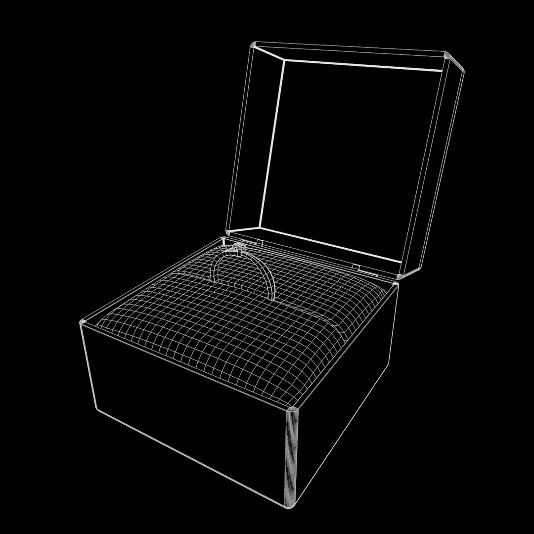 3d Model Of Diamond Ring Box