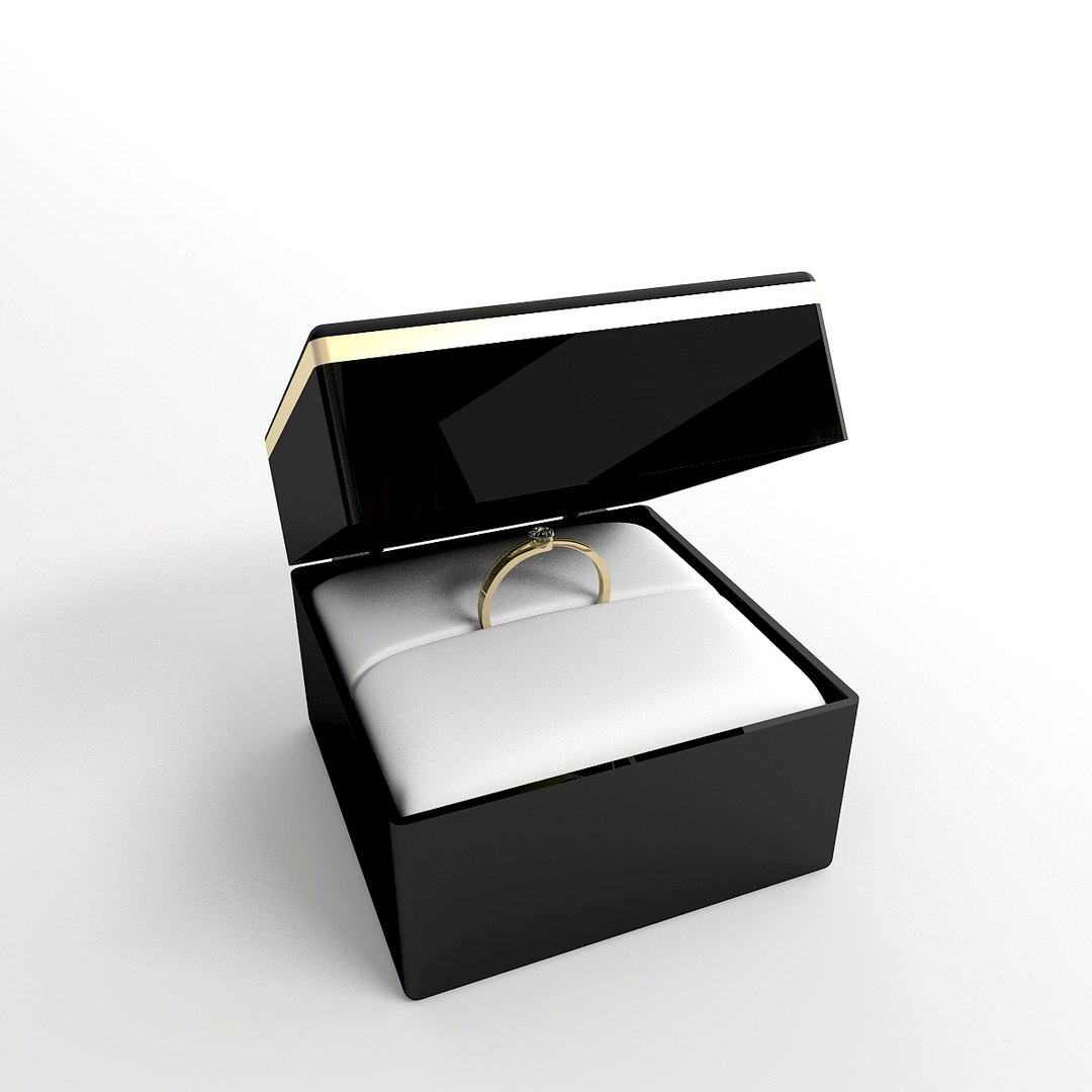 3d Model Of Diamond Ring Box