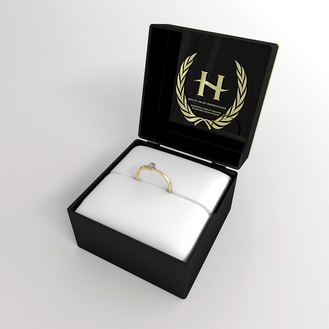 3d Model Of Diamond Ring Box