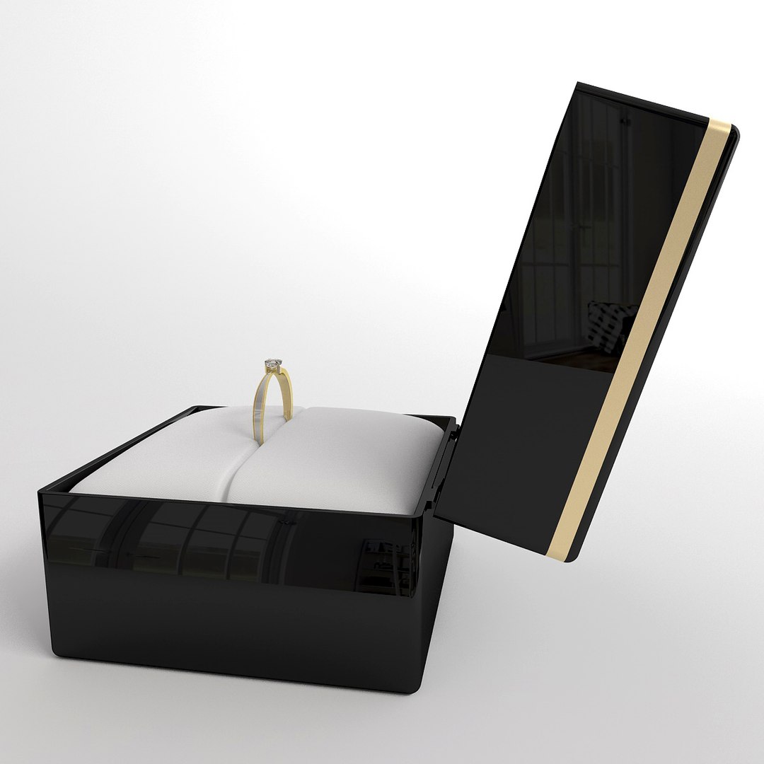 3d Model Of Diamond Ring Box