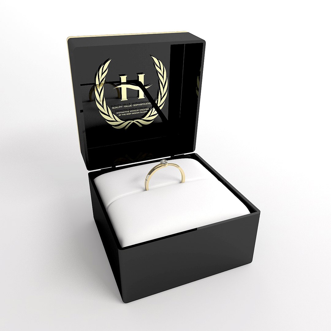 3d Model Of Diamond Ring Box