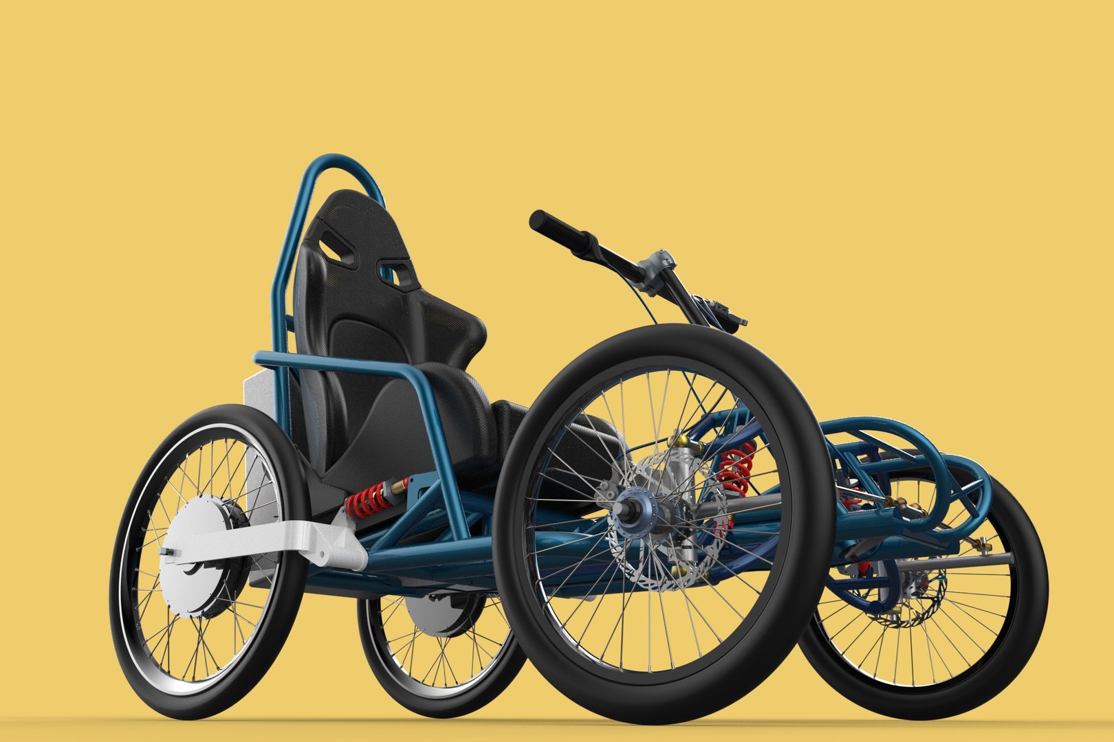 ELECTRIC QUAD BIKE 4 WHEELER BICYCLE ATV QUADRICYCLE 3D Model ...