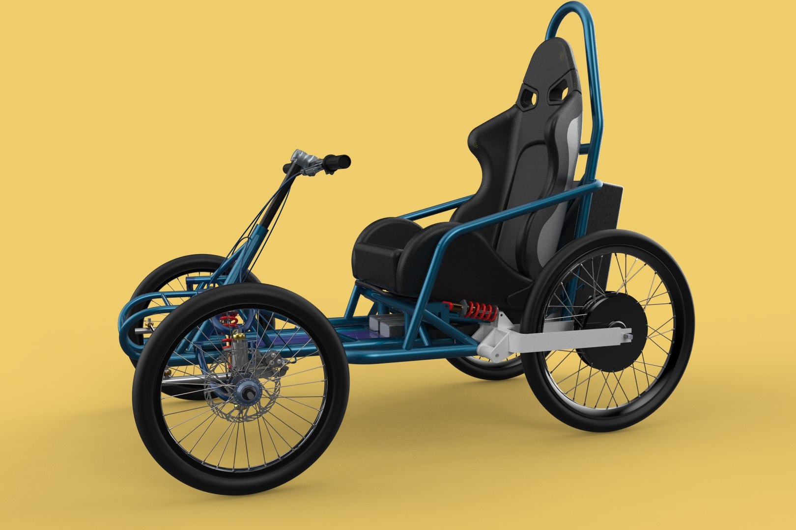 ELECTRIC QUAD BIKE 4 WHEELER BICYCLE ATV QUADRICYCLE 3D Model ...