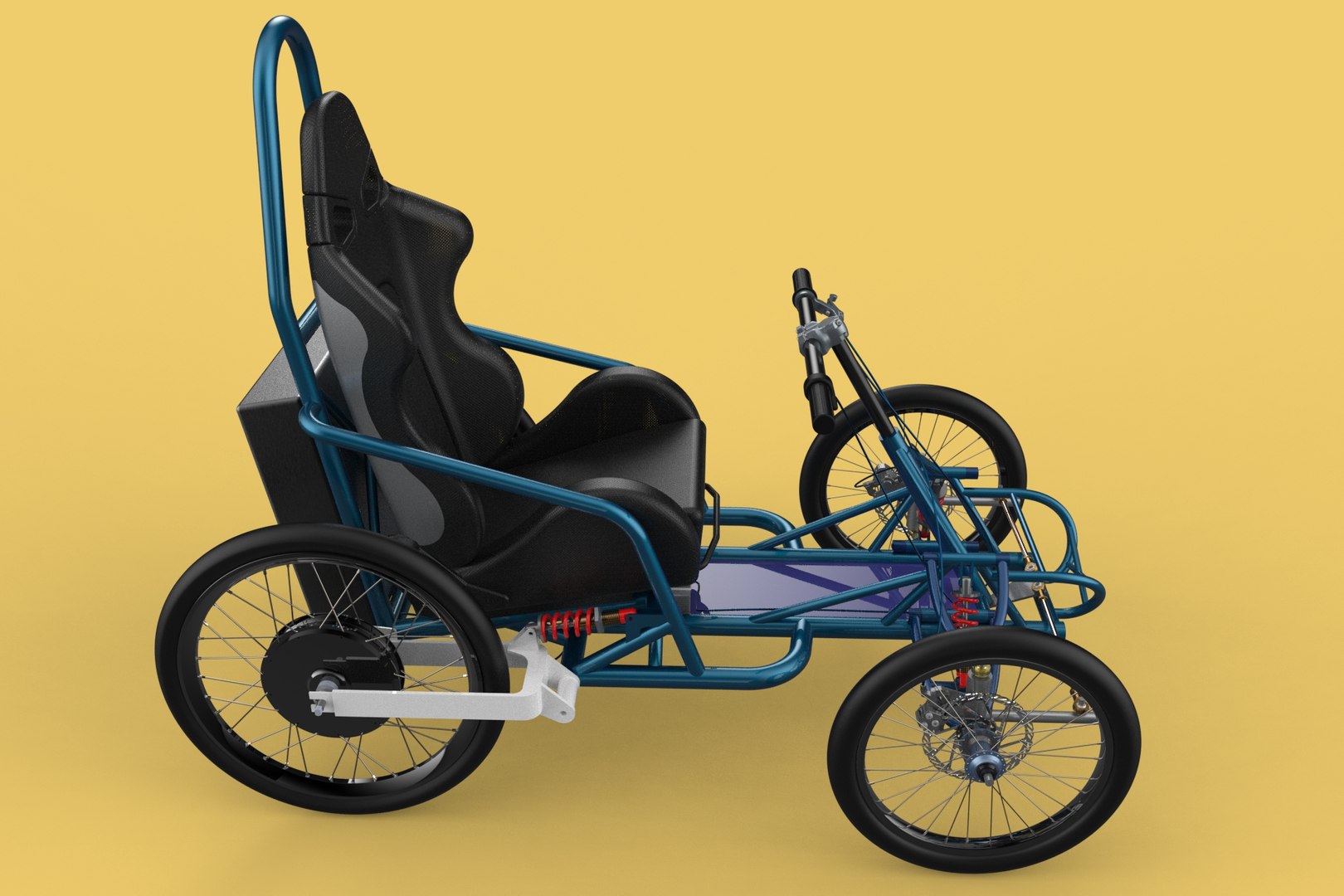 ELECTRIC QUAD BIKE 4 WHEELER BICYCLE ATV QUADRICYCLE 3D Model ...