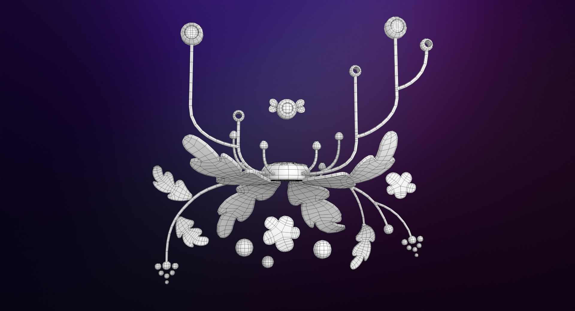 3D Magic Cartoon Flower - TurboSquid 1242416