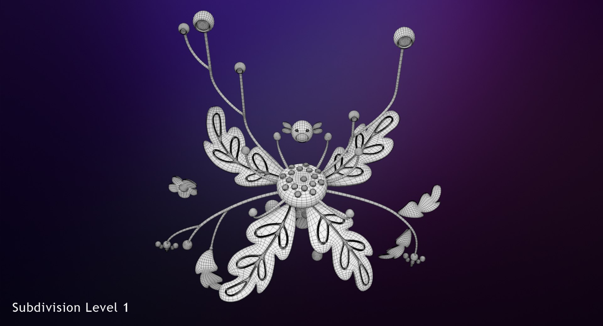 3D Magic Cartoon Flower - TurboSquid 1242416