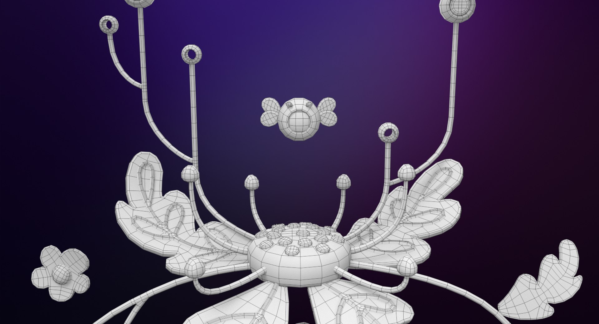 3D Magic Cartoon Flower - TurboSquid 1242416