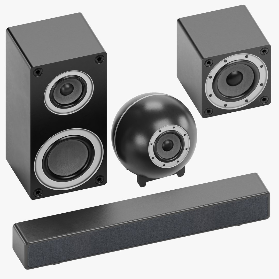 3D Speakers - Dark Model - TurboSquid 2371256
