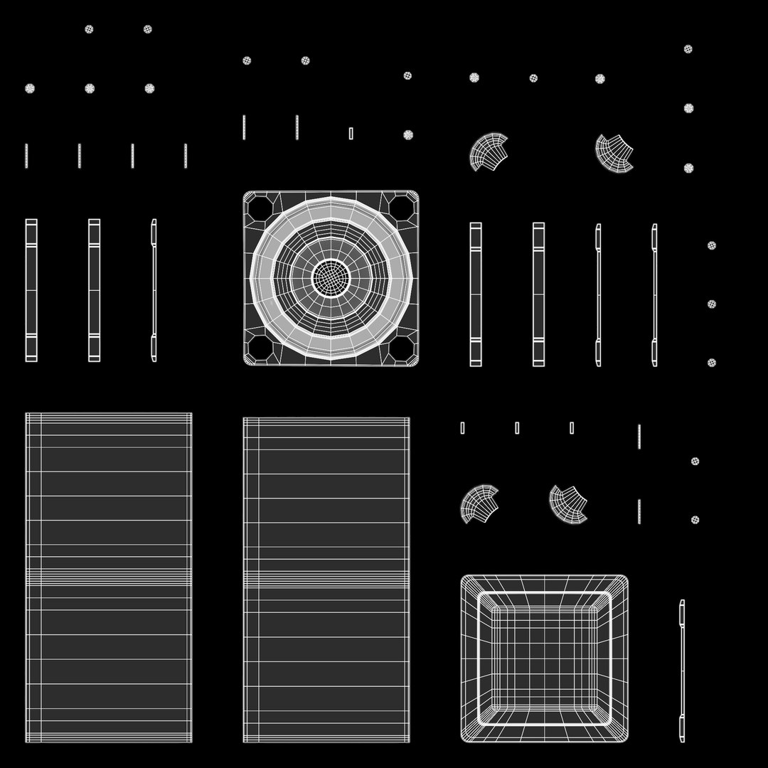3D Speakers - Dark Model - TurboSquid 2371256