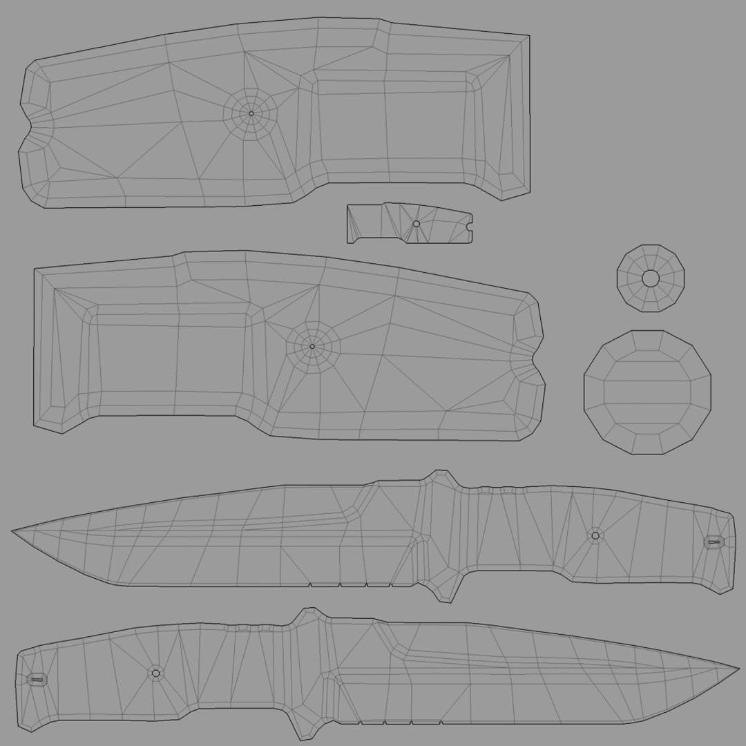 Combat Knife 3d Model