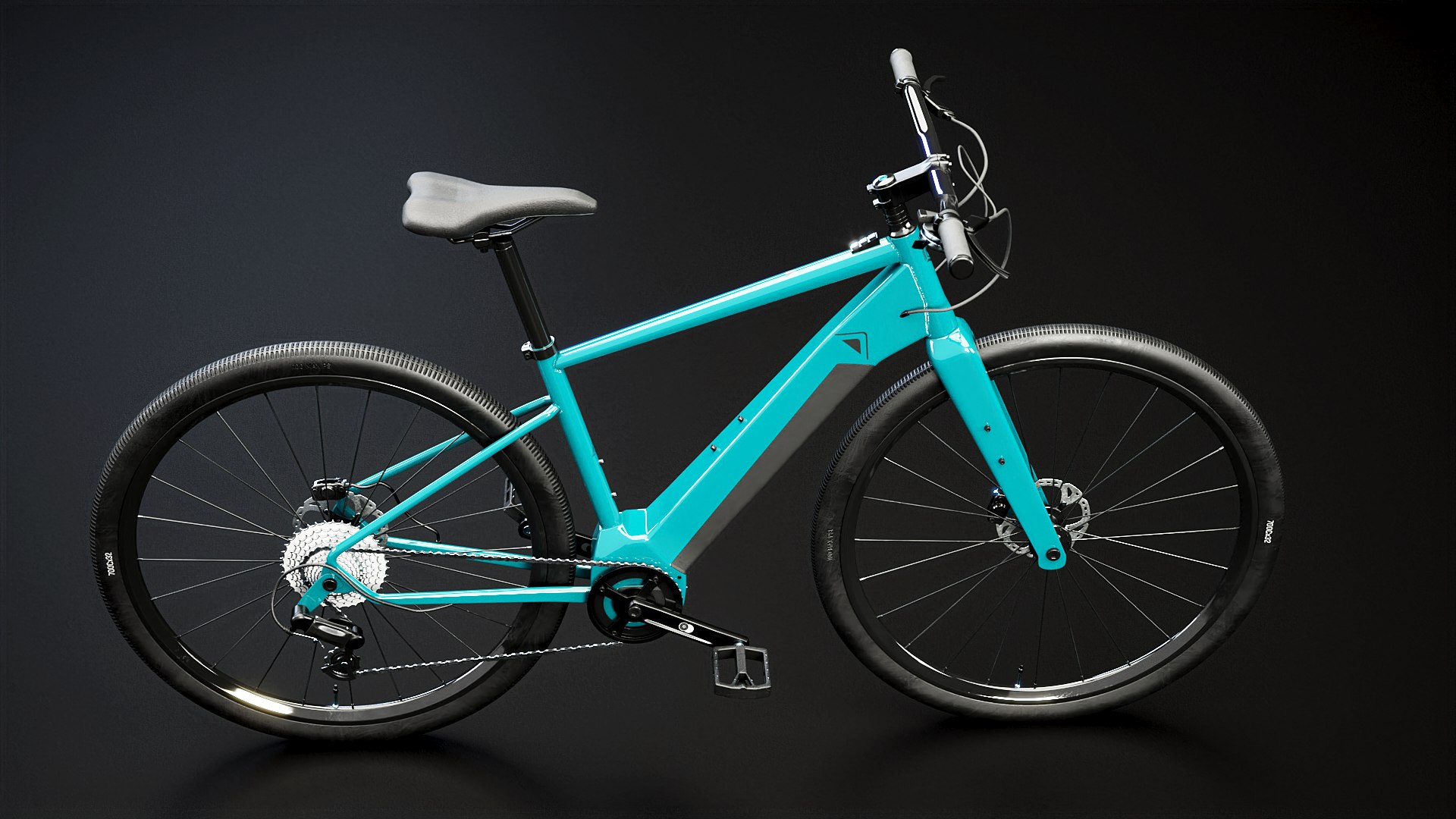 Generic Electric Cross Fintess Bicycle 3D Model - TurboSquid 2268193