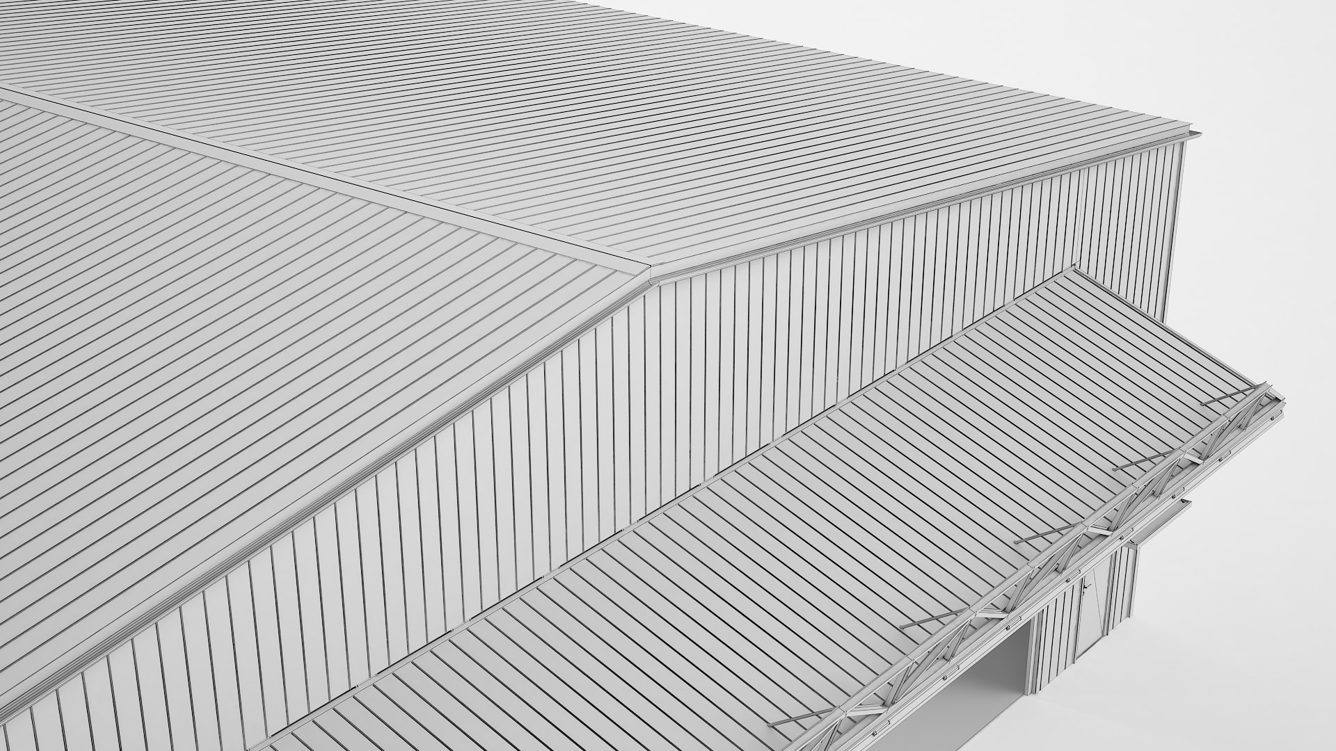 Airport Hangar Open 3D Model - TurboSquid 1443931