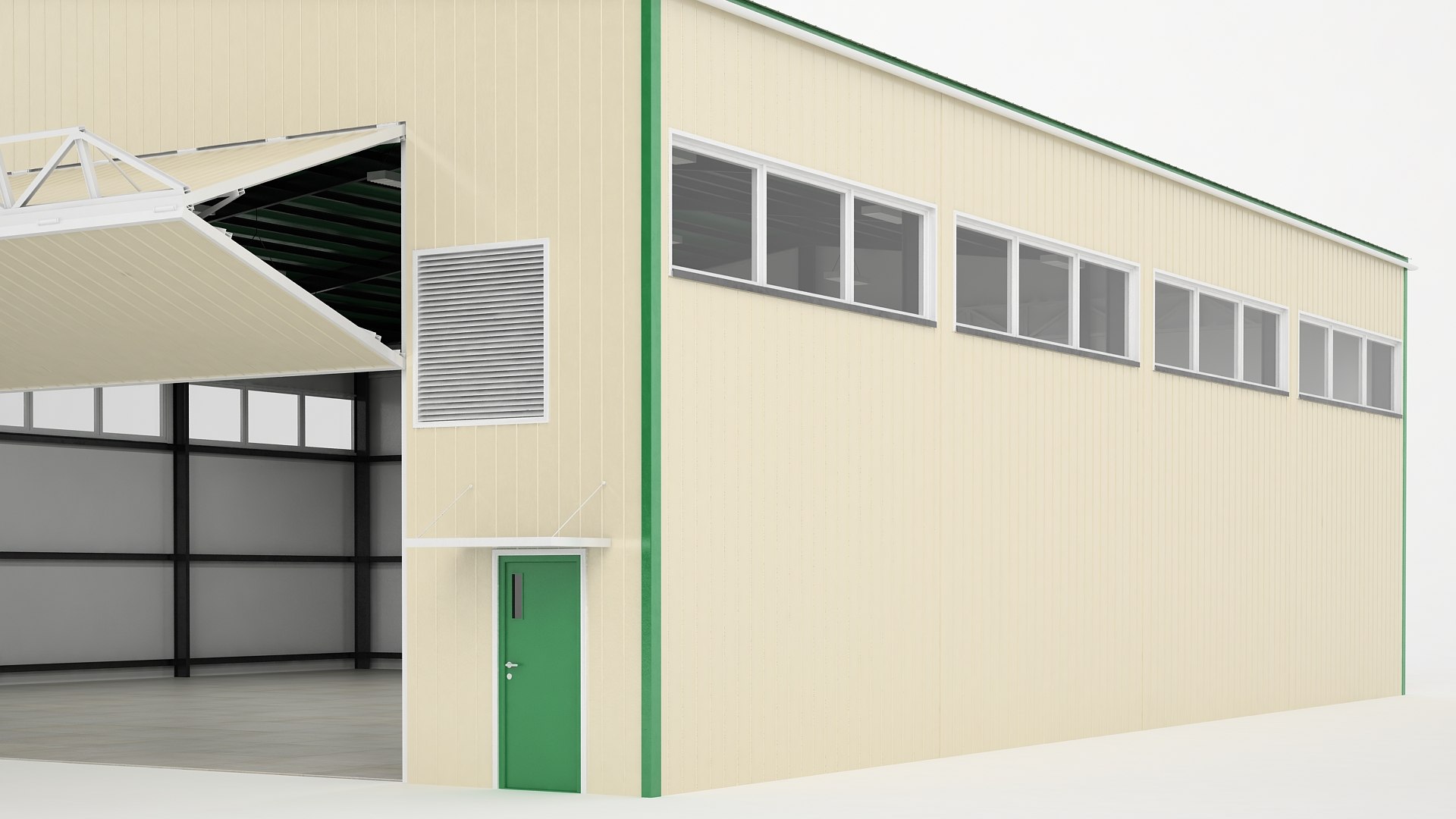 Airport Hangar Open 3D Model - TurboSquid 1443931