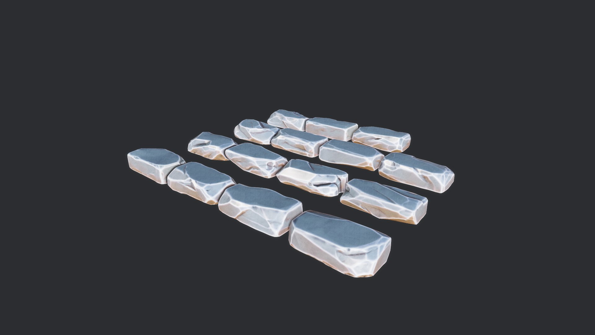 3D Model Stylized Stone Blocks - TurboSquid 2045031