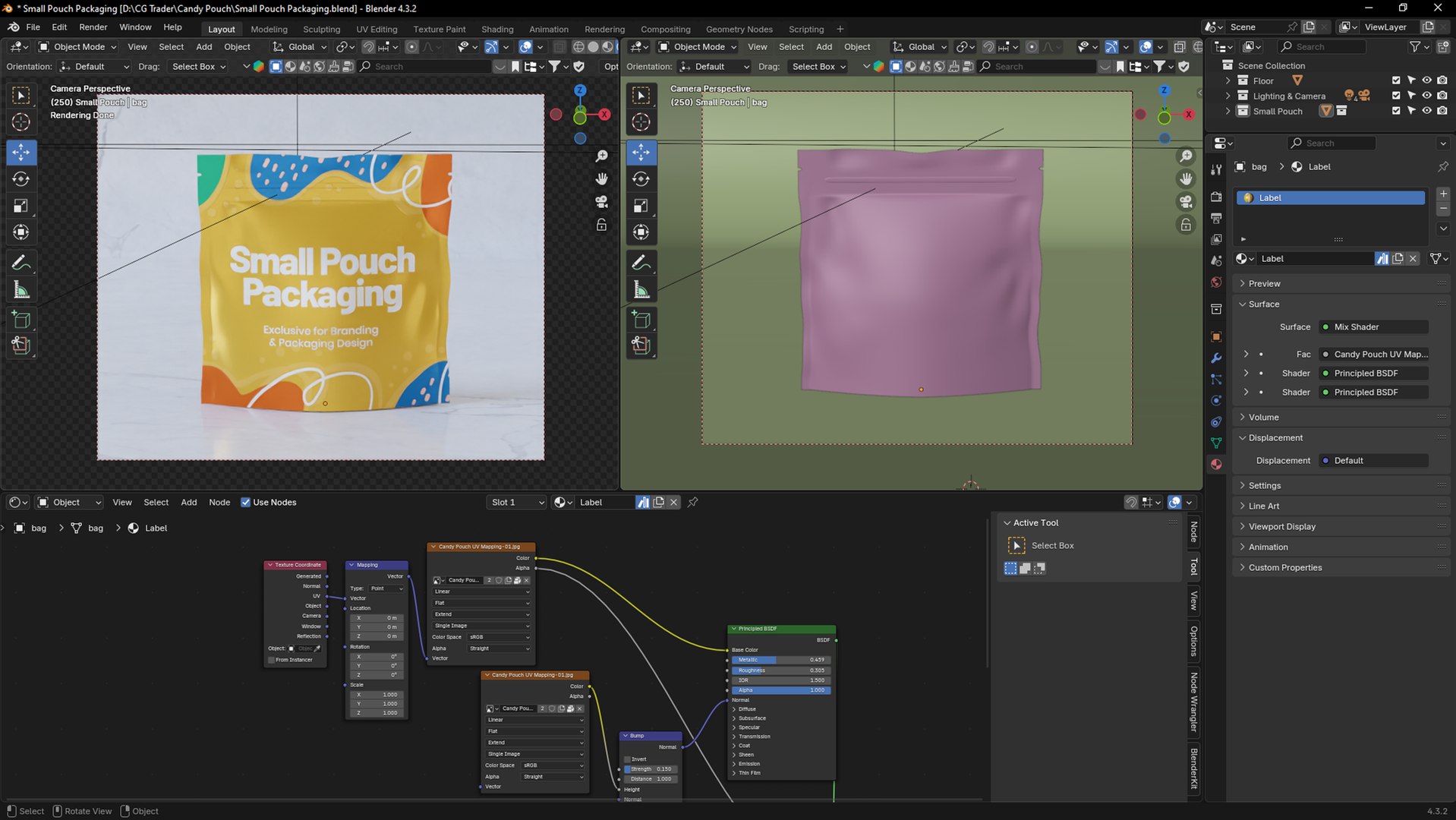 3D Small Pouch Packaging - TurboSquid 2413398