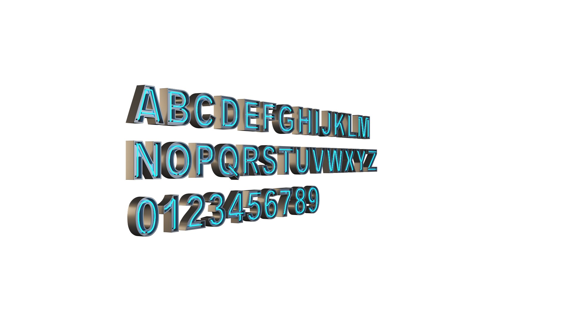 3D Neon Letter V2 Model - TurboSquid 1750841