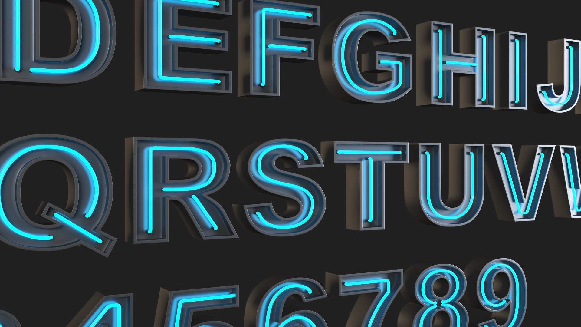 3D Neon Letter V2 Model - TurboSquid 1750841