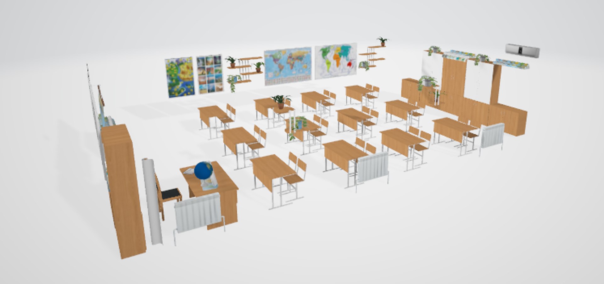 Classrooms 3D Model - TurboSquid 1496021