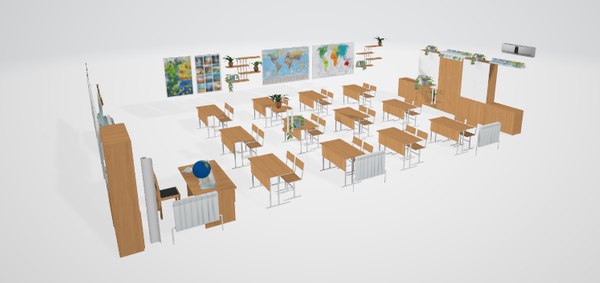 Classroom Unity Models for Download | TurboSquid