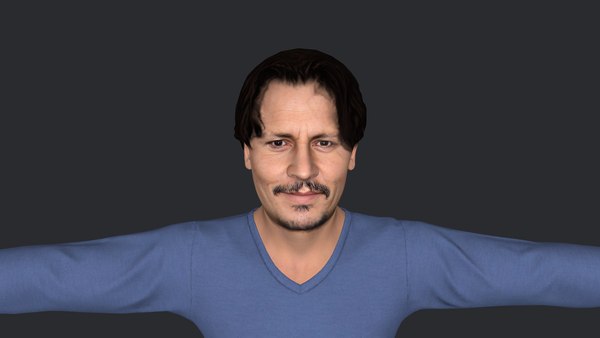 modelo 3d Johnny Depp Personaje 3D hiperrealista de cuerpo completo y ...