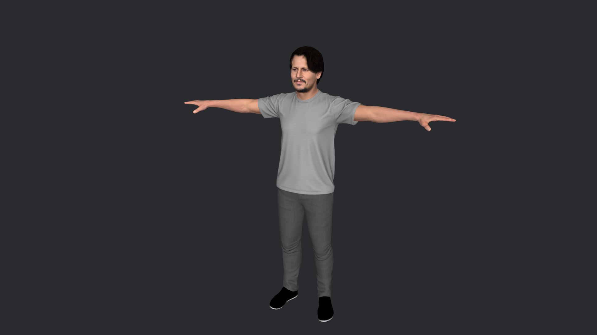 3D Johnny Depp Hyper Realistic Full Body Fully Rigged Character ...