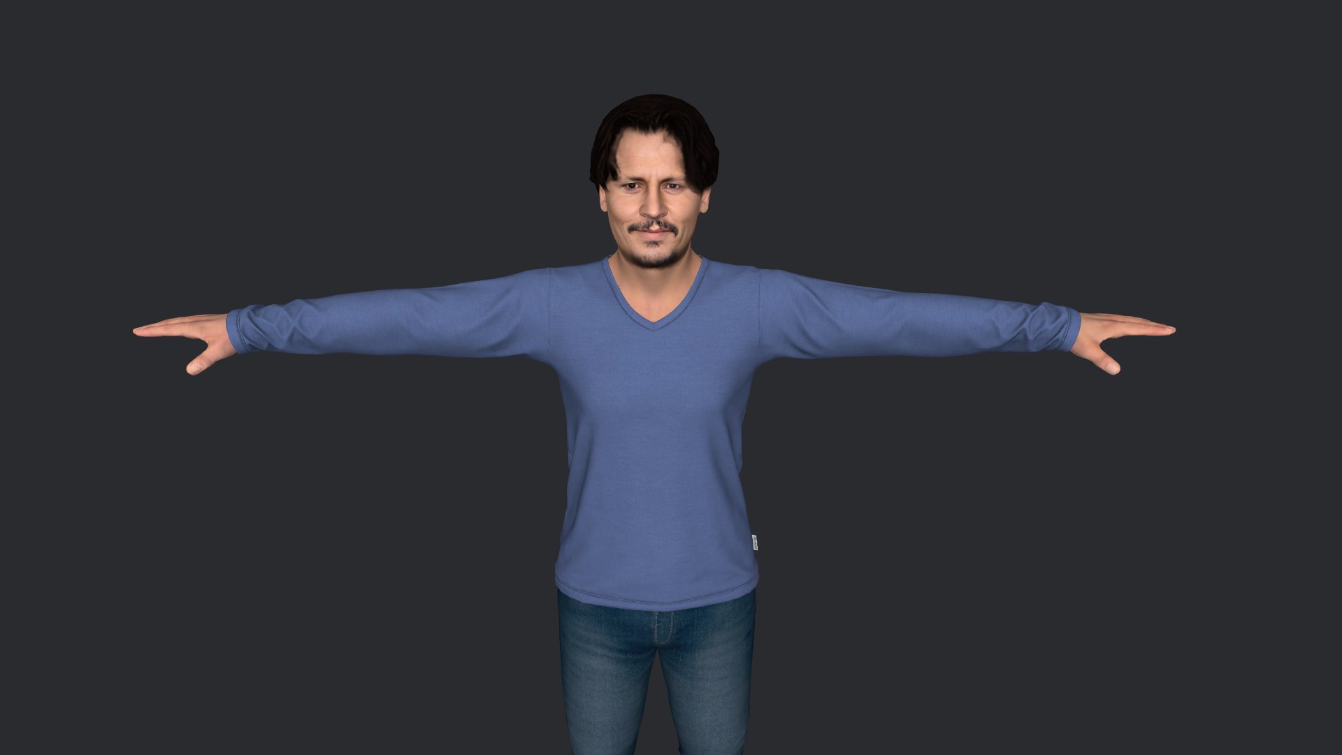 3D Johnny Depp Hyper Realistic Full Body Fully Rigged Character ...