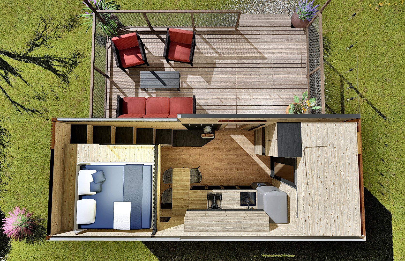 3D Modern Tiny House Home - TurboSquid 1692604