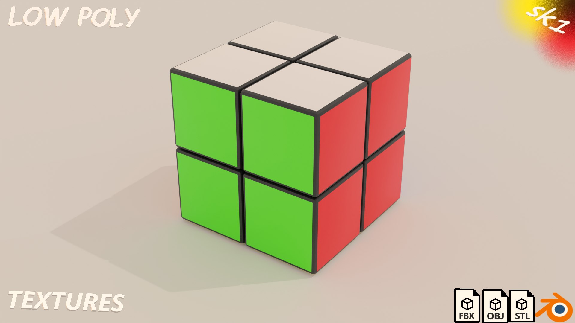 3D rubik cube 2x2 model - TurboSquid 2174709