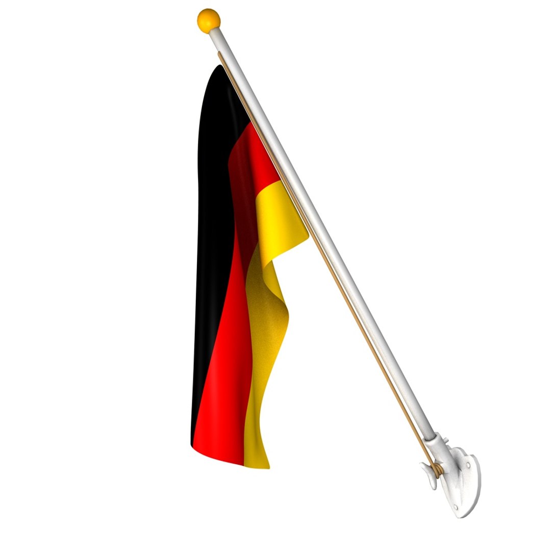 3d Wall German Flag 25 Model