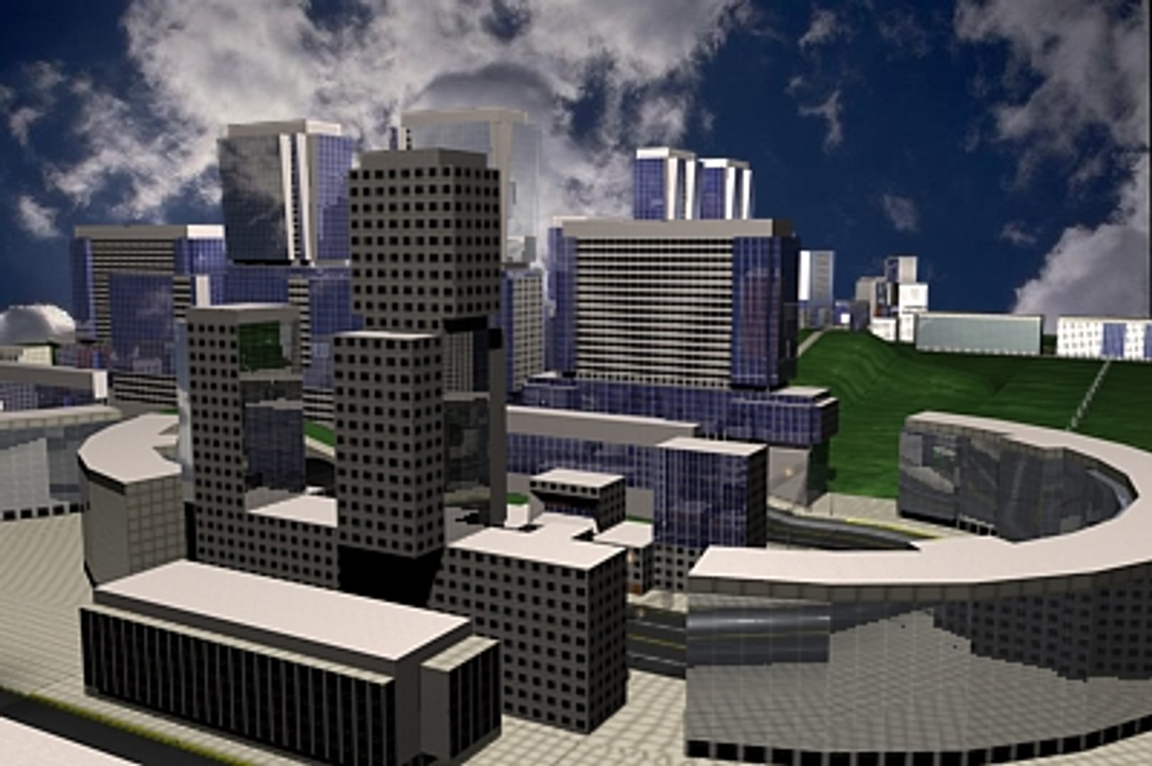 City Building Pack Road 3d Model