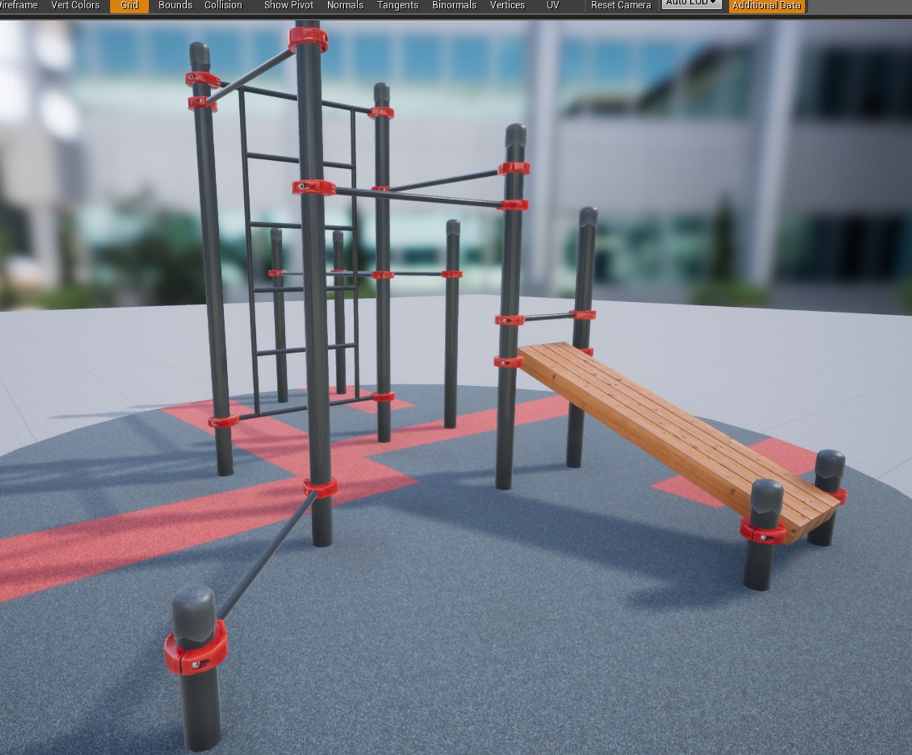 3D calisthenics park ar model - TurboSquid 1282640