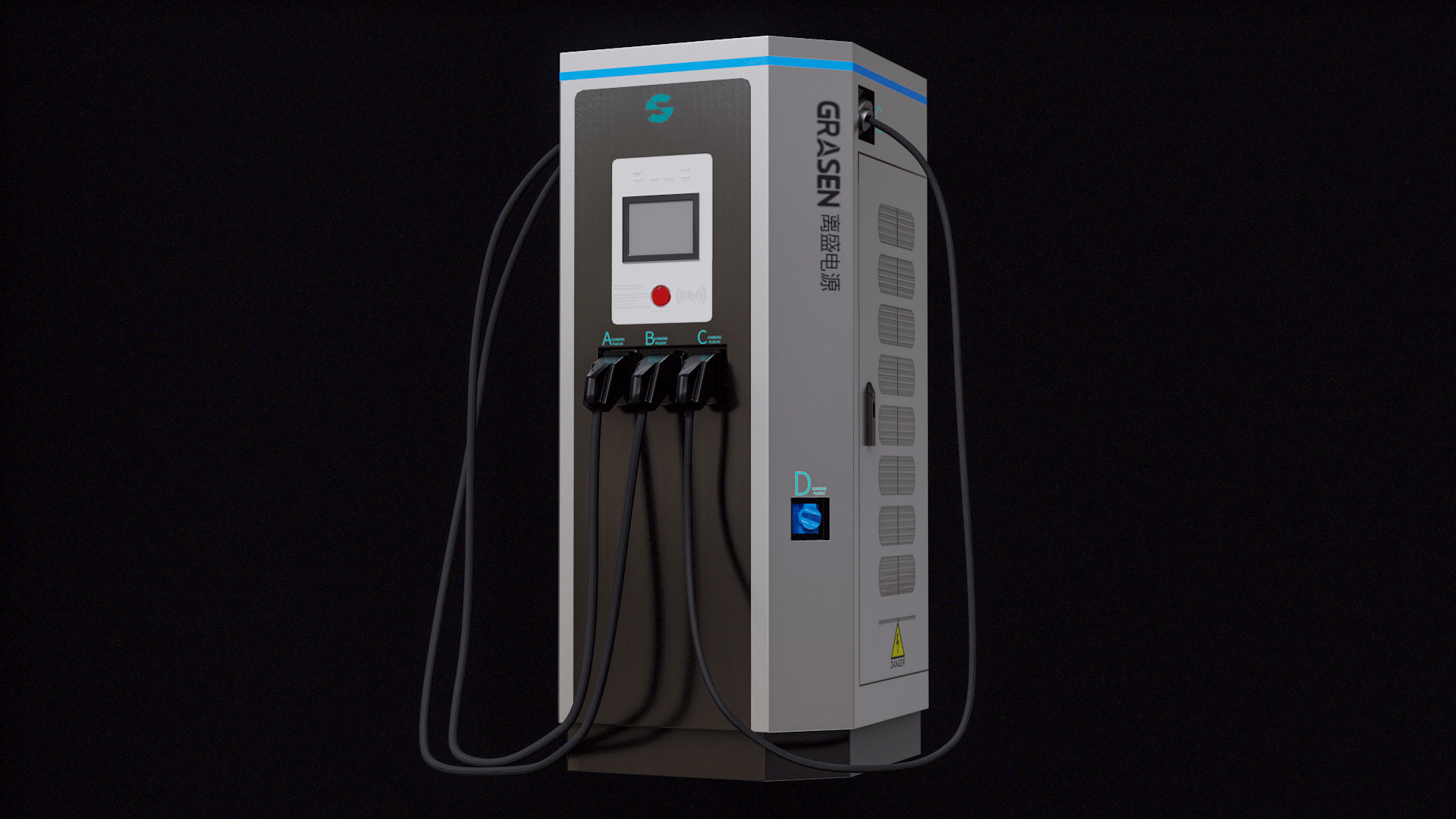 3D Model EV Charging Station Grasen PBR - TurboSquid 2130581